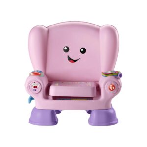 fisher-price cfd39 smart stages pink chair, activity chair toy for 1 year old with sounds, music and phrases