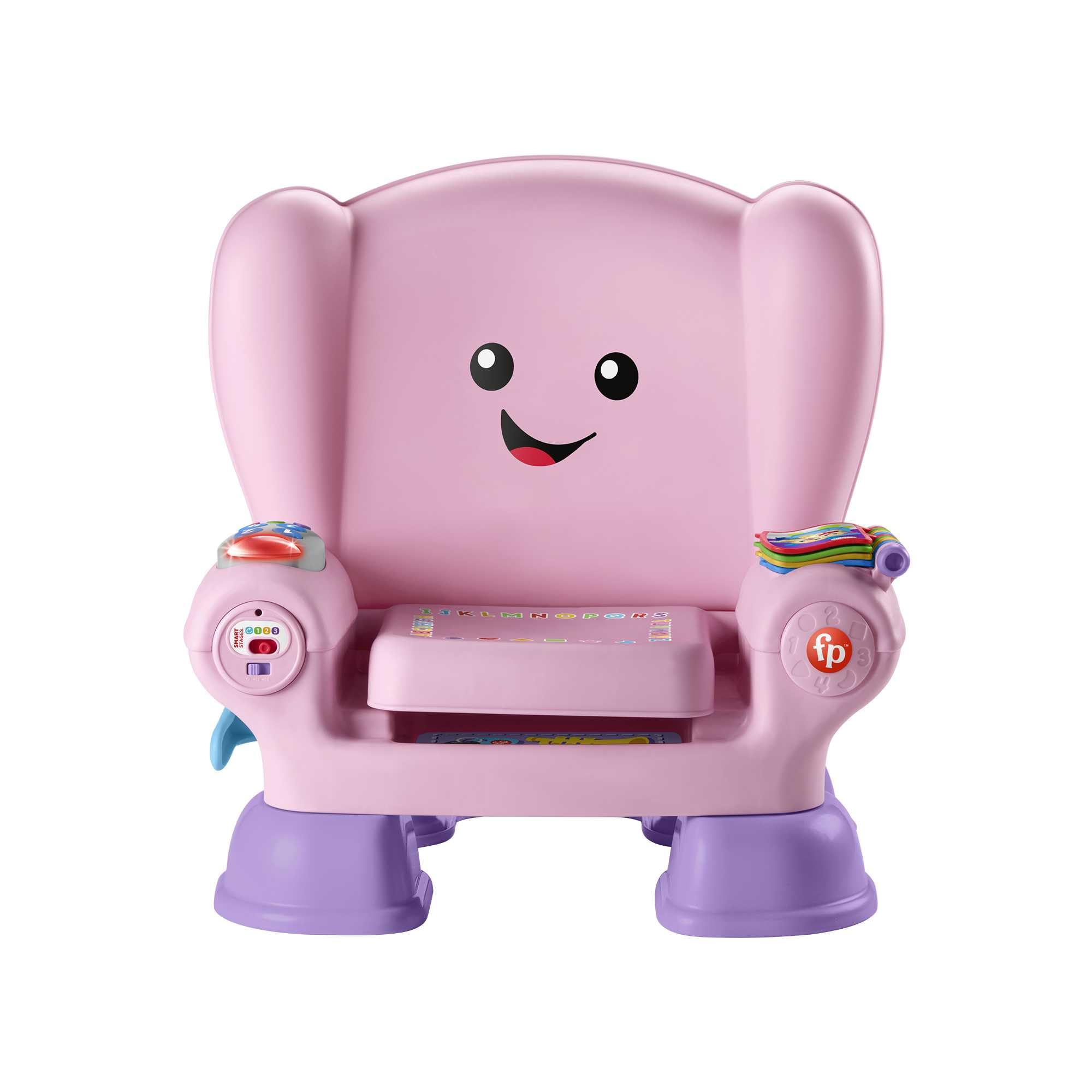 Fisher-Price CFD39 Smart Stages Pink Chair, Activity Chair Toy for 1 Year Old with Sounds, Music and Phrases