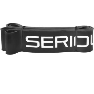 serious steel fitness assisted 41" pull-up band, resistance & stretch band, powerlifting band & pull-up assist loop band (#5 black - single band)