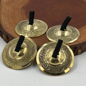 DharmaObjects Belly Dancing - OM Pro Finger Zills or Cymbals 2 Pair/4pcs Gold 6cm