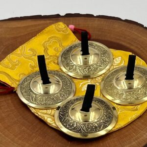 DharmaObjects Belly Dancing - OM Pro Finger Zills or Cymbals 2 Pair/4pcs Gold 6cm