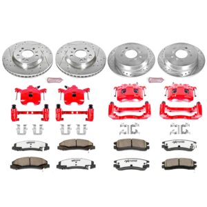 Power Stop KC1438-26 Front & Rear Z26 Street Warrior Brake Kit Chevrolet For Chevrolet Impala 2006-2010, Chevrolet Monte Carlo 2006-2007 [Model Specific]