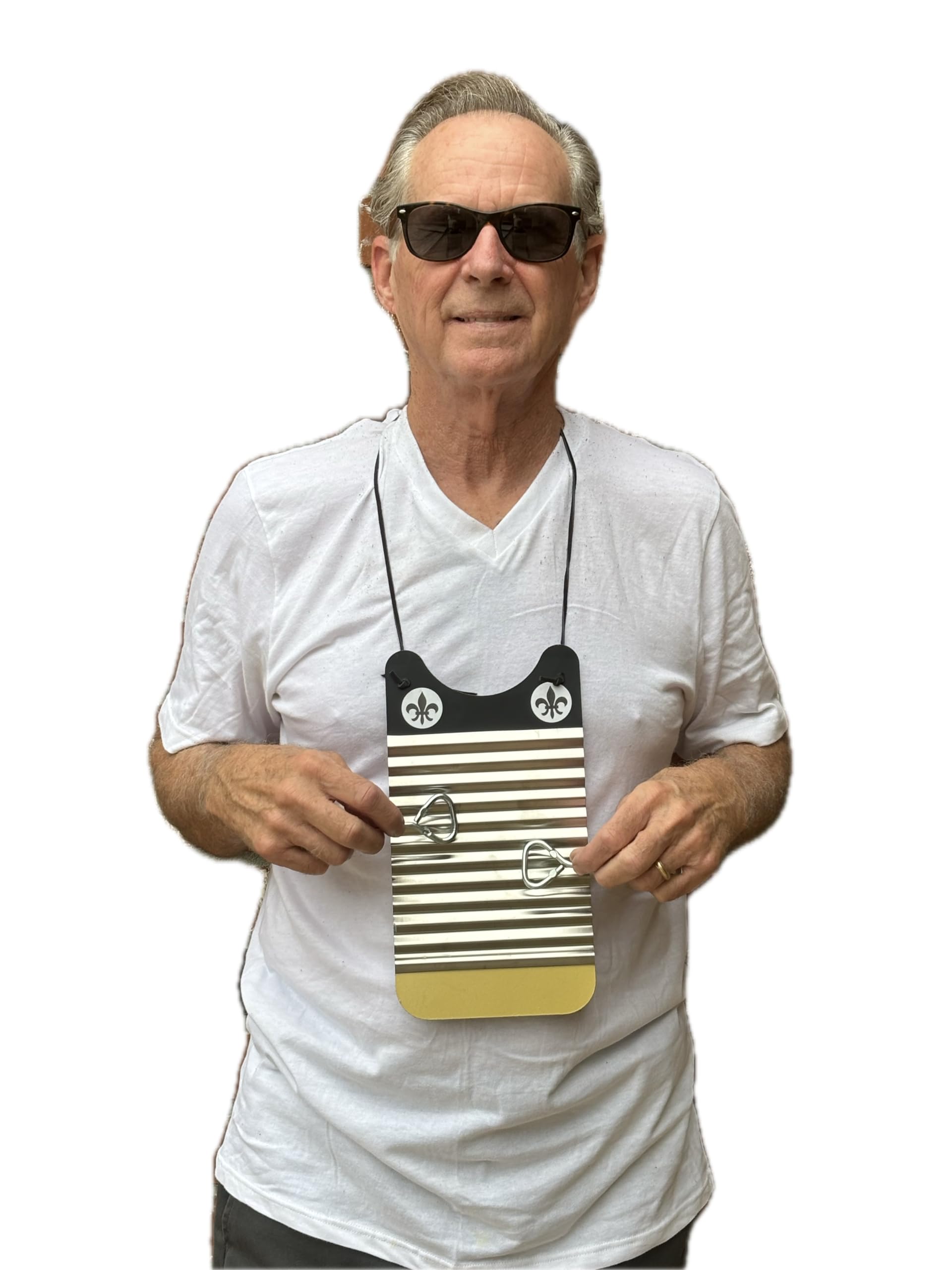 Washboard Zydeco Frottoir ScrubBoard Percussion MINIATURE 6 INCHES WIDE X 11 INCHES LONG, THESE ARE NOT FULL SIZE RUBBOARDS. Handmade Louisiana Black & Gold Tee Don Board Key of Z Rubboards