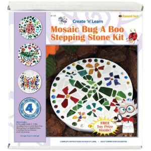 diamond tech create n learn mosaic stepping stone kit, bug-a-boo