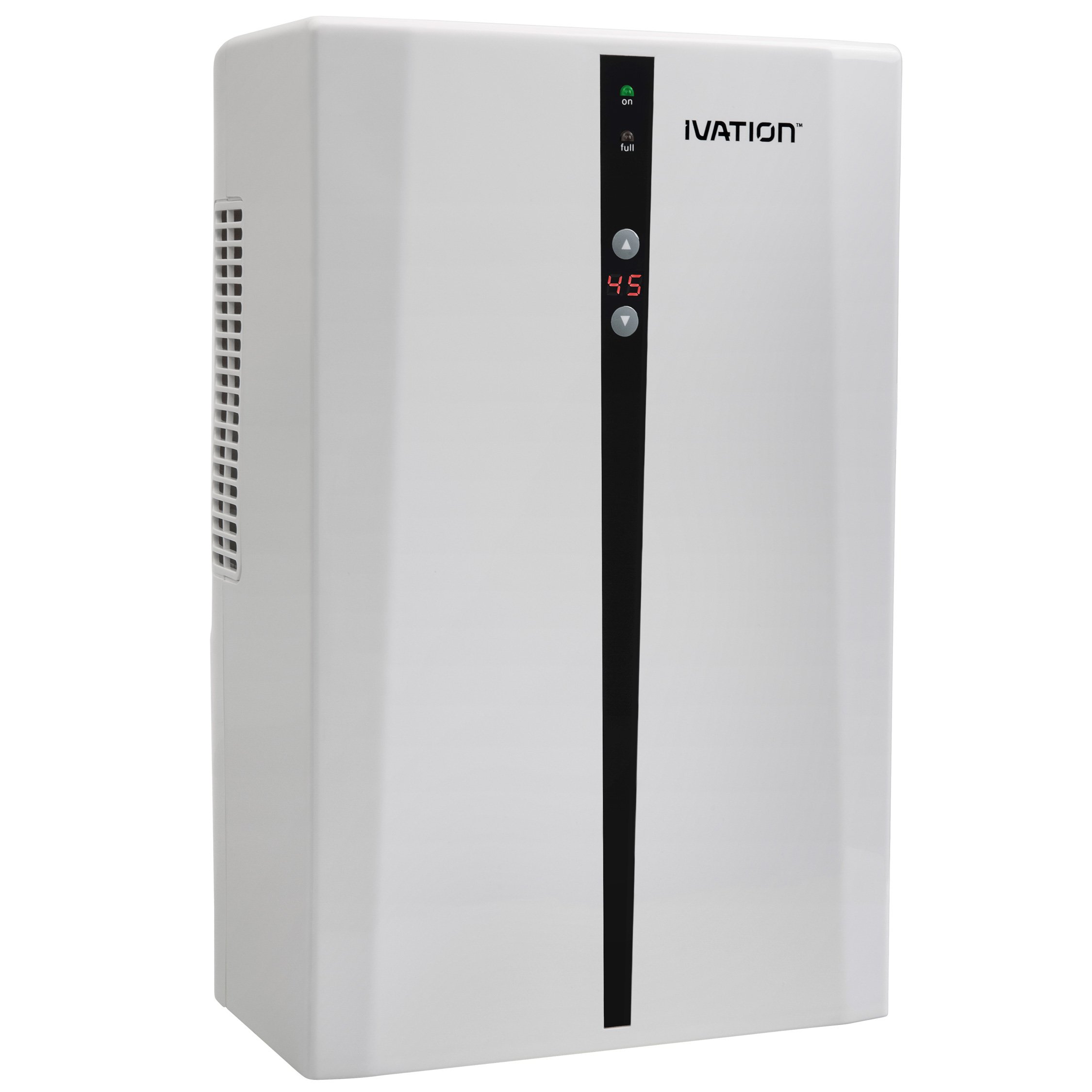 Ivation IVADM45 Powerful Mid-Size Thermo-Electric Intelligent Dehumidifier w/Auto Humidistat - For Small Spaces of Up to 100 Square Feet