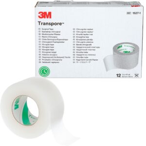 3m™ transpore™ surgical tape, 1527-1, 1 in x 10 yd (2.5 cm x 9.1 m), 12 roll/carton