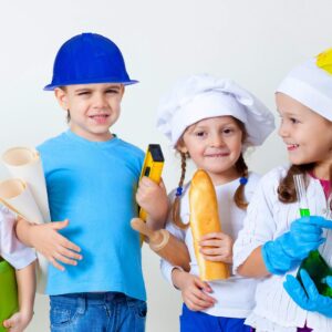 Blue Kids Party Construction Hats (12 Pack)