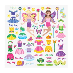 Melissa & Doug Puffy Sticker Pads Set: Fairy, Dress-Up, and Mermaid - 216 Reusable Stickers