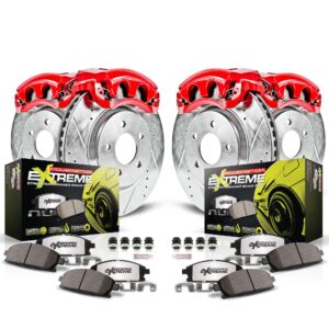 power stop kc1438-26 front & rear z26 street warrior brake kit chevrolet for chevrolet impala 2006-2010, chevrolet monte carlo 2006-2007 [model specific]