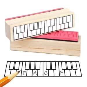 two octave piano fingering rubber stamp