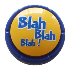 Talkie Toys Products Blah Button - 12 Hilarious Blah Sayings - Funny Talking Toy for Stress Relief & Laughs