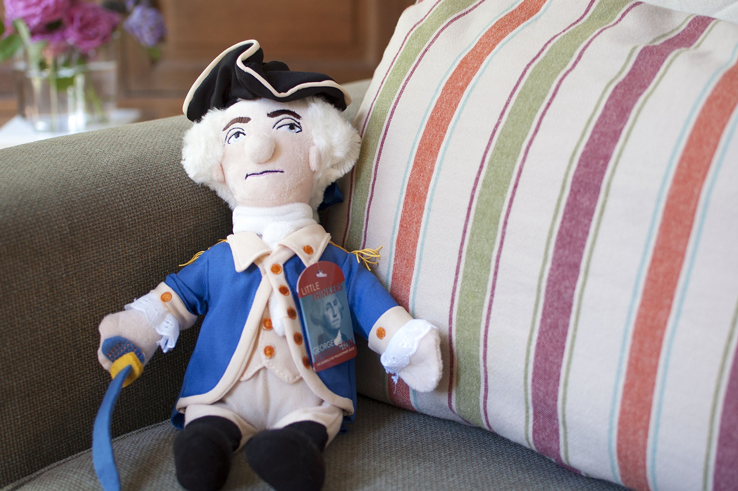 The Unemployed Philosophers Guild George Washington Doll - 11" Soft Stuffed Plush Little Thinker