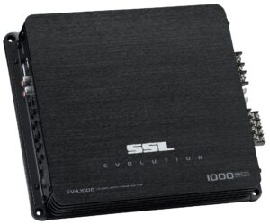 sound storm laboratories ev4.1000 4 channel car audio amplifier - 1000 high output, high/low level inputs, hook up to subwoofer for bass