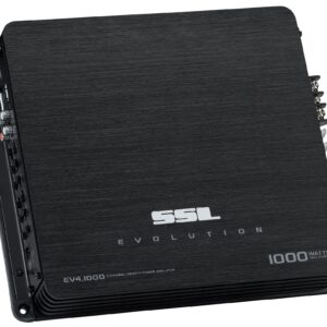 Sound Storm Laboratories EV4.1000 4 Channel Car Audio Amplifier - 1000 High Output, High/Low Level Inputs, Hook Up to Subwoofer for Bass