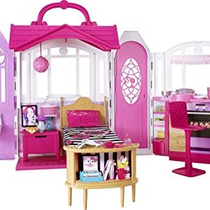 Barbie Doll House, Glam Getaway Portable House Playset with Carry Handle & 20+ Accessories Including Furniture & Décor