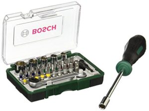 bosch home and garden 2607017331 bosch 2607017331-set 27uds atornillar + atornillador manual