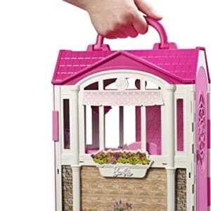 Barbie Doll House, Glam Getaway Portable House Playset with Carry Handle & 20+ Accessories Including Furniture & Décor