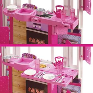 Barbie Doll House, Glam Getaway Portable House Playset with Carry Handle & 20+ Accessories Including Furniture & Décor