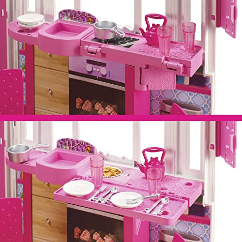 Barbie Doll House, Glam Getaway Portable House Playset with Carry Handle & 20+ Accessories Including Furniture & Décor