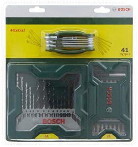 bosch home and garden 2607017333 15 mixed drill 25-piece screwdriver bit set + folding hex tool