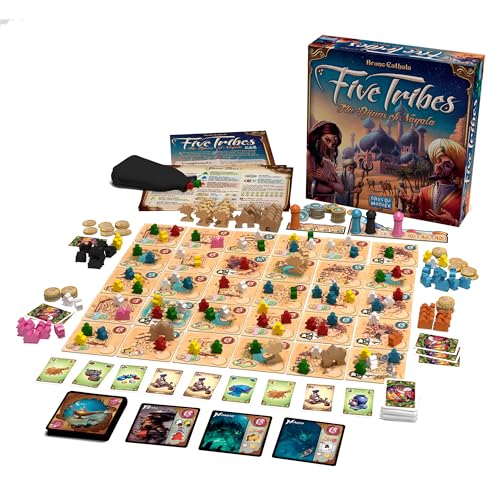 Five Tribes Board Game - Conquer The Sultanate of Naqala! Worker Placement Strategy Game for Kids & Adults, Ages 13+, 2-4 Players, 40-80 Minute Playtime, Made by Days of Wonder