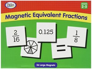 didax educational resources magnetic equivalent fractions, white