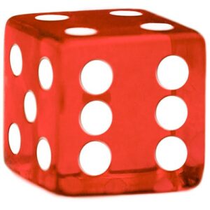 Brybelly 50 or 100 Pack of Bulk Six Sided Dice|D6 Standard 16mm|Great for Board Games, Casino Games & Tabletop RPGs| Red- 100 Count