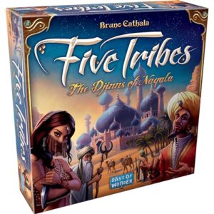 five tribes board game - conquer the sultanate of naqala! worker placement strategy game for kids & adults, ages 13+, 2-4 players, 40-80 minute playtime, made by days of wonder