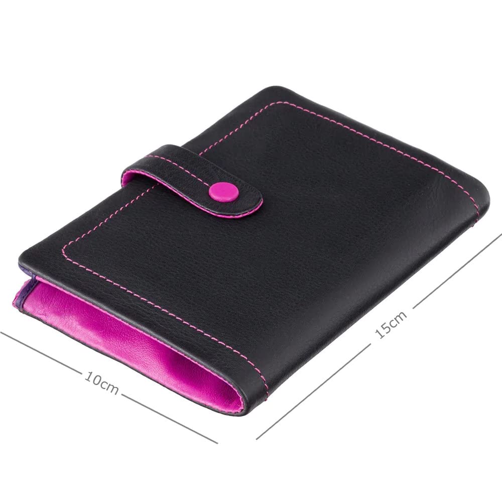 Visconti Malibu M87 Ladies Multi Colored Leather Bi-fold Wallet Purse 4" x 6" (Black Multi)