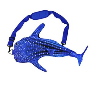 pealra whale shark bag, blue/white, one size