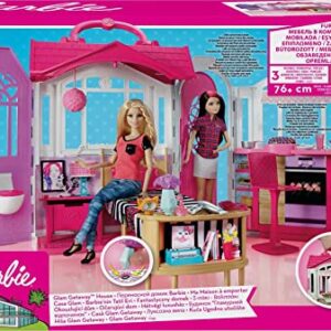 Barbie Doll House, Glam Getaway Portable House Playset with Carry Handle & 20+ Accessories Including Furniture & Décor