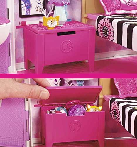 Barbie Doll House, Glam Getaway Portable House Playset with Carry Handle & 20+ Accessories Including Furniture & Décor