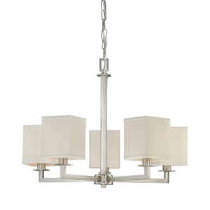 Hampton Bay Menlo Park 5-Light Brushed Nickel Chandelier