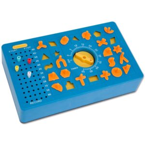 timeshock game-retro timed fun board game, game unit with timer and pop-up tray - game measures 9" x 5" x 2"