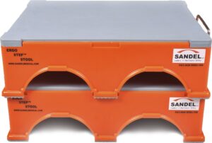 sandel 1170 ergo-step stool, stackable, orange