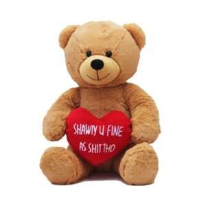 hollabears extra large 16" shawty u fine teddy bear - funny and cute valentine's day gift