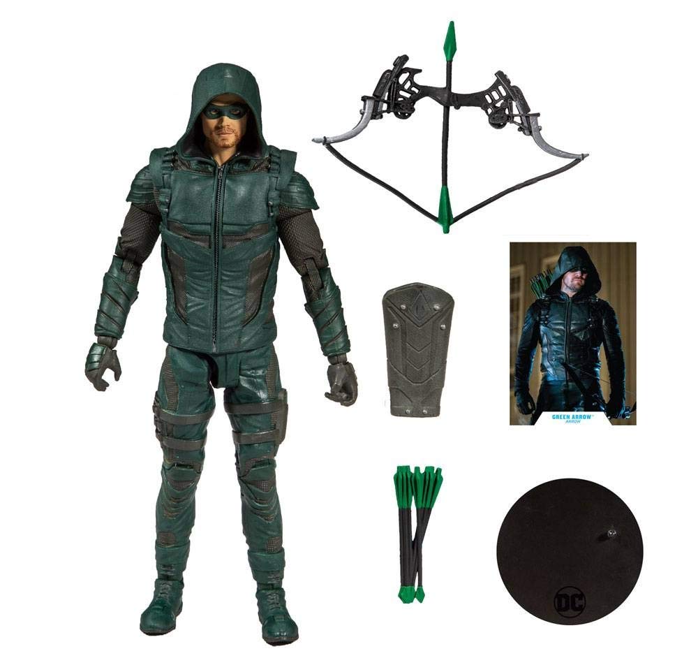 McFarlane Toys DC Multiverse Green Arrow: Arrow Action Figure, Multicolor, Model: