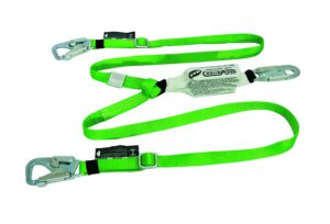 honeywell miller fall protection 980b/6ftgn backbiter tie-back lanyard with shock absorber, standard, green