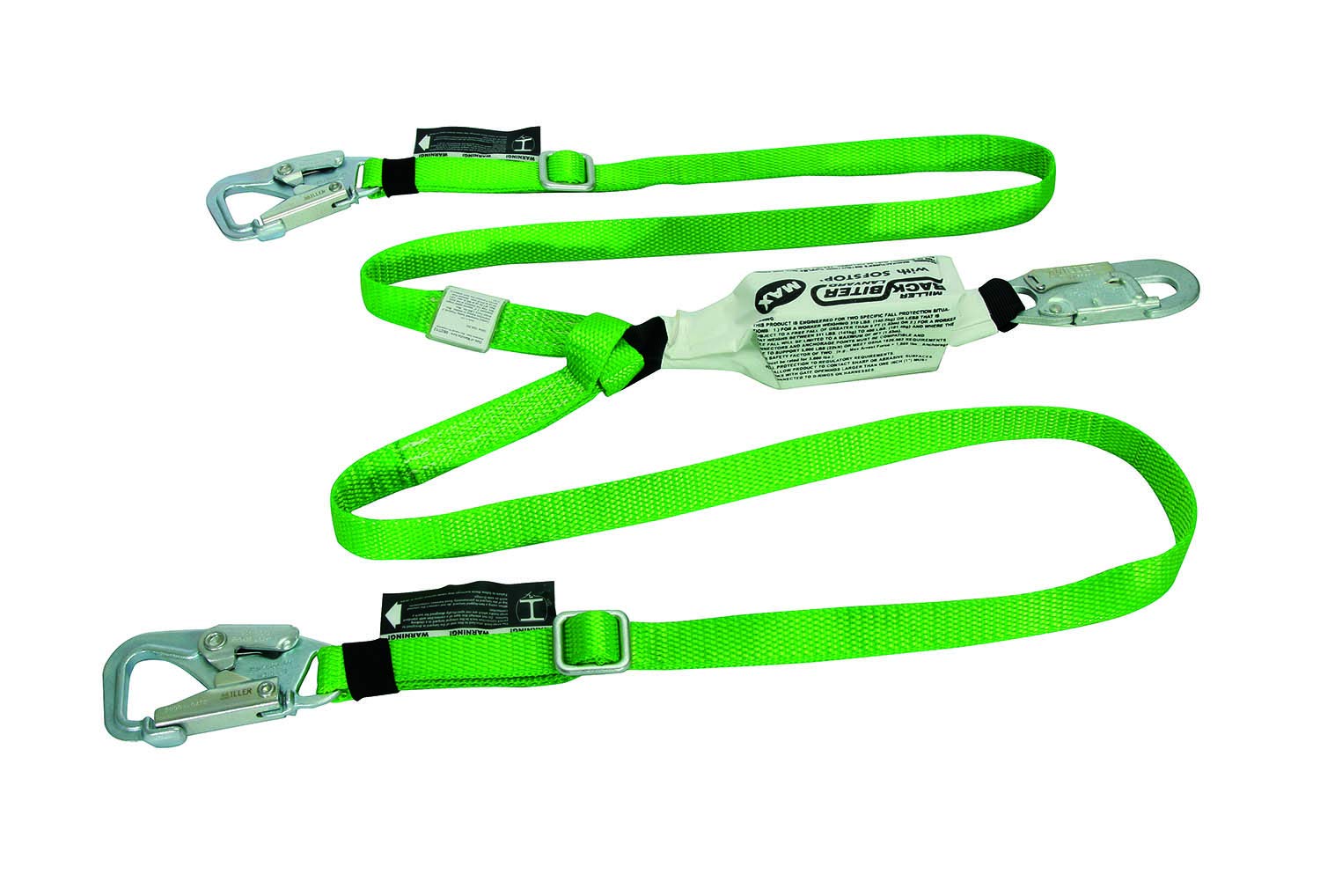 Honeywell Miller Fall Protection 980B/6FTGN Backbiter Tie-Back Lanyard with Shock Absorber, Standard, Green