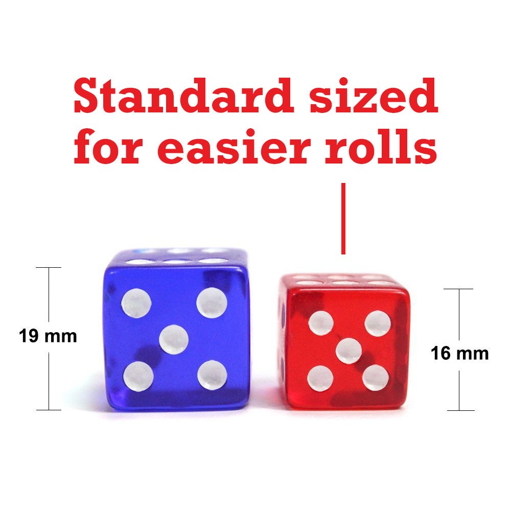 Brybelly 50 or 100 Pack of Bulk Six Sided Dice|D6 Standard 16mm|Great for Board Games, Casino Games & Tabletop RPGs| Red- 100 Count