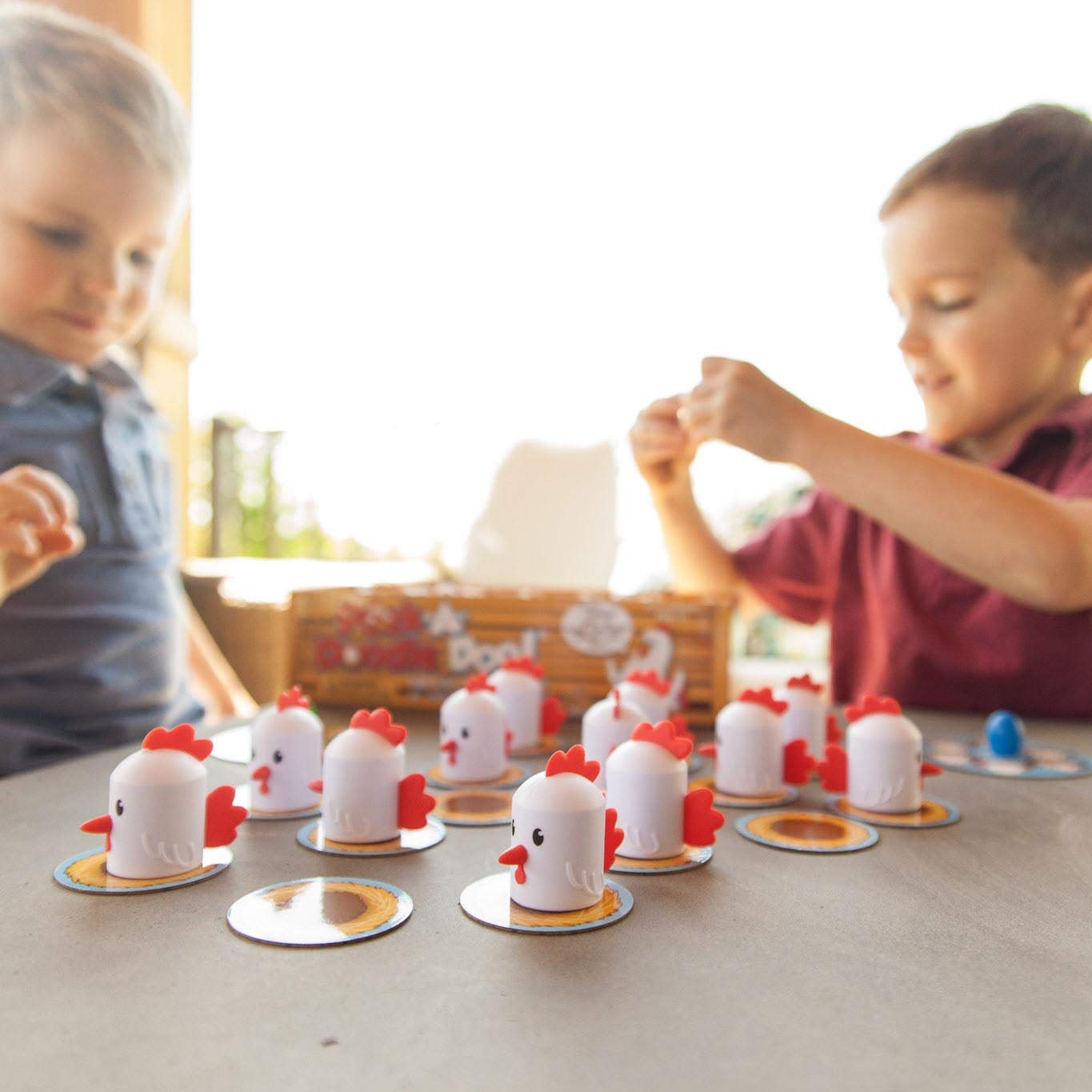 Fat Brain Toys Peek-A-Doodle Doo - Chicken-and-Egg Memory Game for Toddlers & Kids