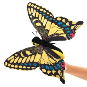 folkmanis swallowtail butterfly hand puppet, multi-colored