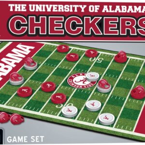 MasterPieces Family Game - NCAA Alabama Crimson Tide Checkers - Officially Licensed Board Game for Kids & Adults 13" x 21"