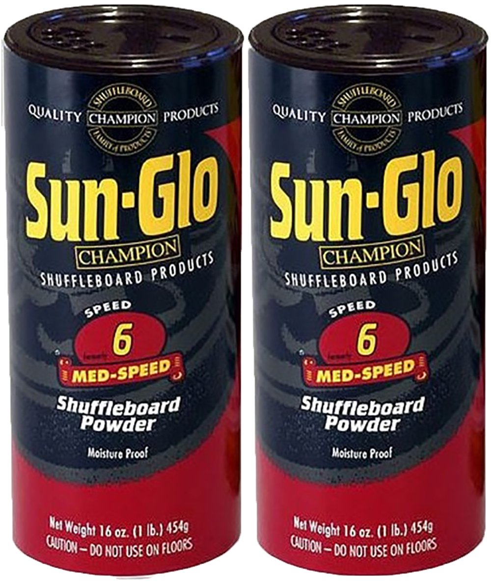 Twin Pack of Sun-Glo #6 Speed Shuffleboard Powder Wax