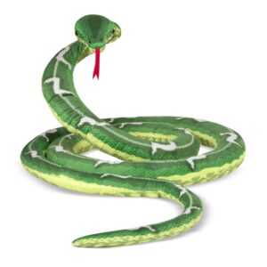 melissa & doug giant boa constrictor - lifelike stuffed animal snake (over 14 feet long)