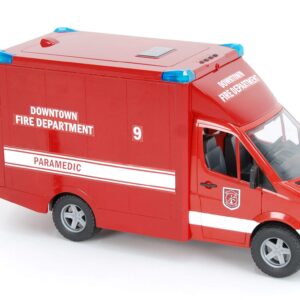 Bruder 02539 MB Sprinter Paramedic with Fireman, Integrated Light & Sound Module