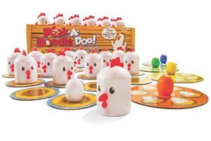 fat brain toys peek-a-doodle doo - chicken-and-egg memory game for toddlers & kids