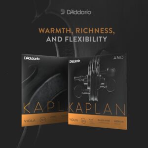 D'Addario Kaplan Amo Violin Strings - Full Set - KA310 4/4M - Violin Strings - 4/4 Scale, Medium Tension