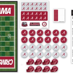 MasterPieces Family Game - NCAA Alabama Crimson Tide Checkers - Officially Licensed Board Game for Kids & Adults 13" x 21"