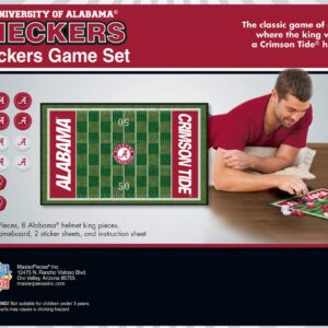 MasterPieces Family Game - NCAA Alabama Crimson Tide Checkers - Officially Licensed Board Game for Kids & Adults 13" x 21"